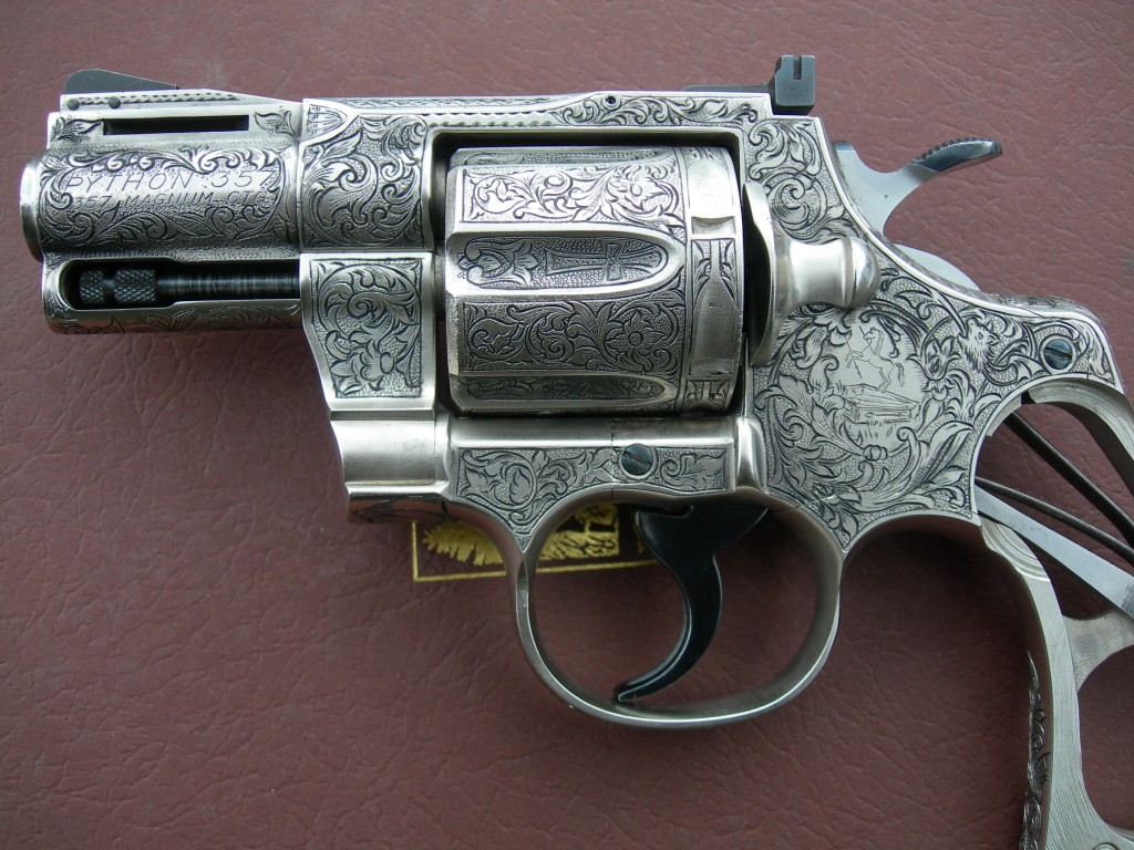 Colt Python "Vampire Gun" - Detail - Gun Engraver Pistol Shotgun Rifle