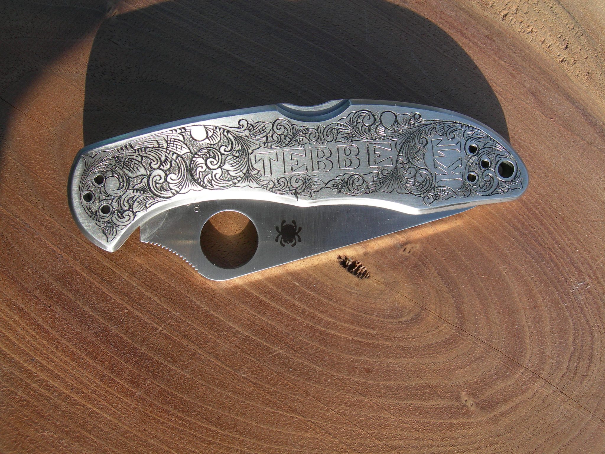 Spyderco Knife - Gouse Freelance Firearms Engraving - Gun Engraver ...