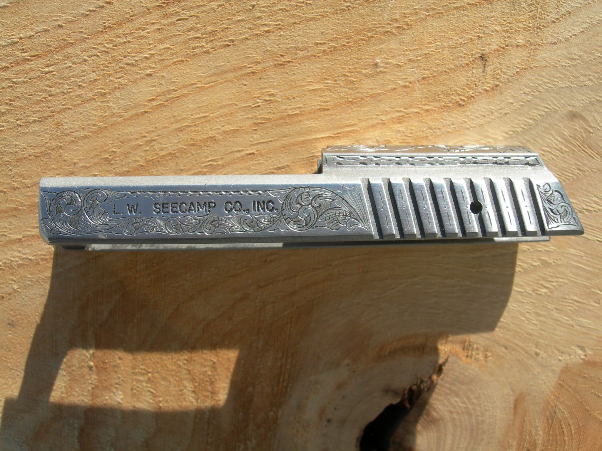 Custom Engraved Seecamp Slide - Gouse Freelance Firearms Engraving ...